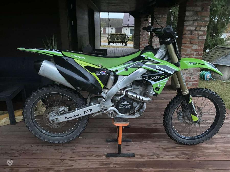 Zaļš Kawasaki KXF 2013 Raseiniai, ar dzinēja tilpumu 0.25 L un nobraukumu 113 tūkst. km par 3600 €, foto 2 vietnē AUTOMOTO.COM.LV