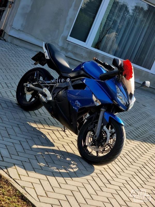 Blue Kawasaki Ninja 650 2009 in Kaunas, with an engine capacity of 0.00 L and mileage of 70 thousand km for 2600 €, photo 1 on AUTOMOTO.COM.LV