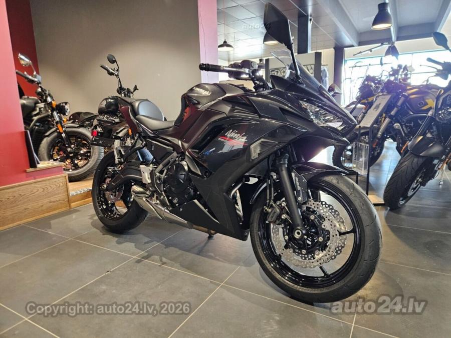 Grey Kawasaki Ninja 650 2026 in Tallinn, with an engine capacity of 0.65 L and mileage of 1 thousand km for 8590 €, photo 1 on AUTOMOTO.COM.LV