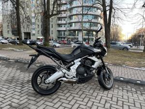 Black Kawasaki Versys 2010 in Vilnius, with an engine capacity of 0.65 L and mileage of 31 thousand km for 2400 €, photo  on AUTOMOTO.COM.LV