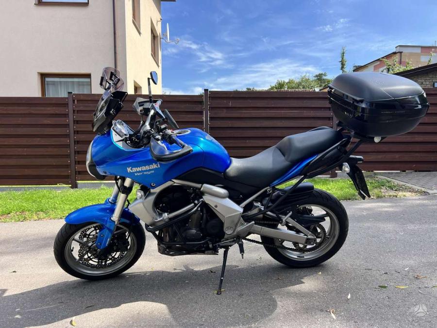 Blue Kawasaki Versys 2008 in Vilnius, with an engine capacity of 0.65 L and mileage of 82 thousand km for 2800 €, photo 4 on AUTOMOTO.COM.LV