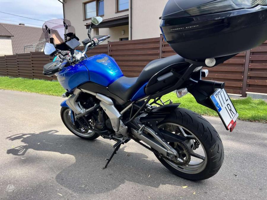 Blue Kawasaki Versys 2008 in Vilnius, with an engine capacity of 0.65 L and mileage of 82 thousand km for 2800 €, photo 7 on AUTOMOTO.COM.LV
