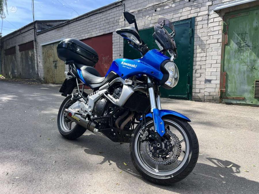 Blue Kawasaki Versys 2008 in Vilnius, with an engine capacity of 0.65 L and mileage of 82 thousand km for 2800 €, photo 9 on AUTOMOTO.COM.LV