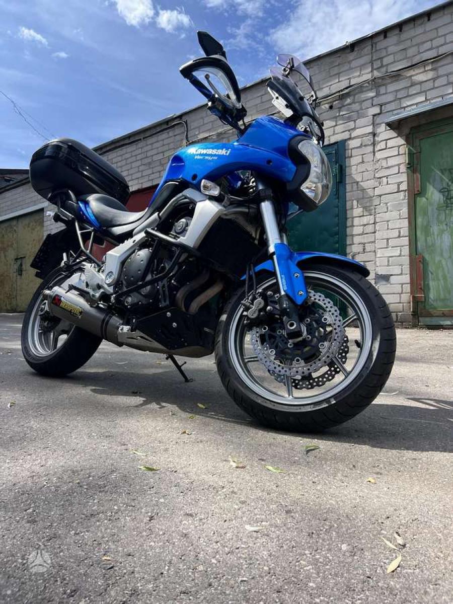 Blue Kawasaki Versys 2008 in Vilnius, with an engine capacity of 0.65 L and mileage of 82 thousand km for 2800 €, photo 10 on AUTOMOTO.COM.LV