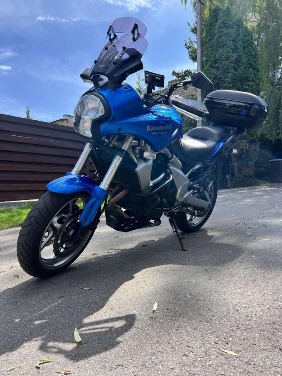 Blue Kawasaki Versys 2008 in Vilnius, with an engine capacity of 0.65 L and mileage of 82 thousand km for 2800 €, photo 11 on AUTOMOTO.COM.LV