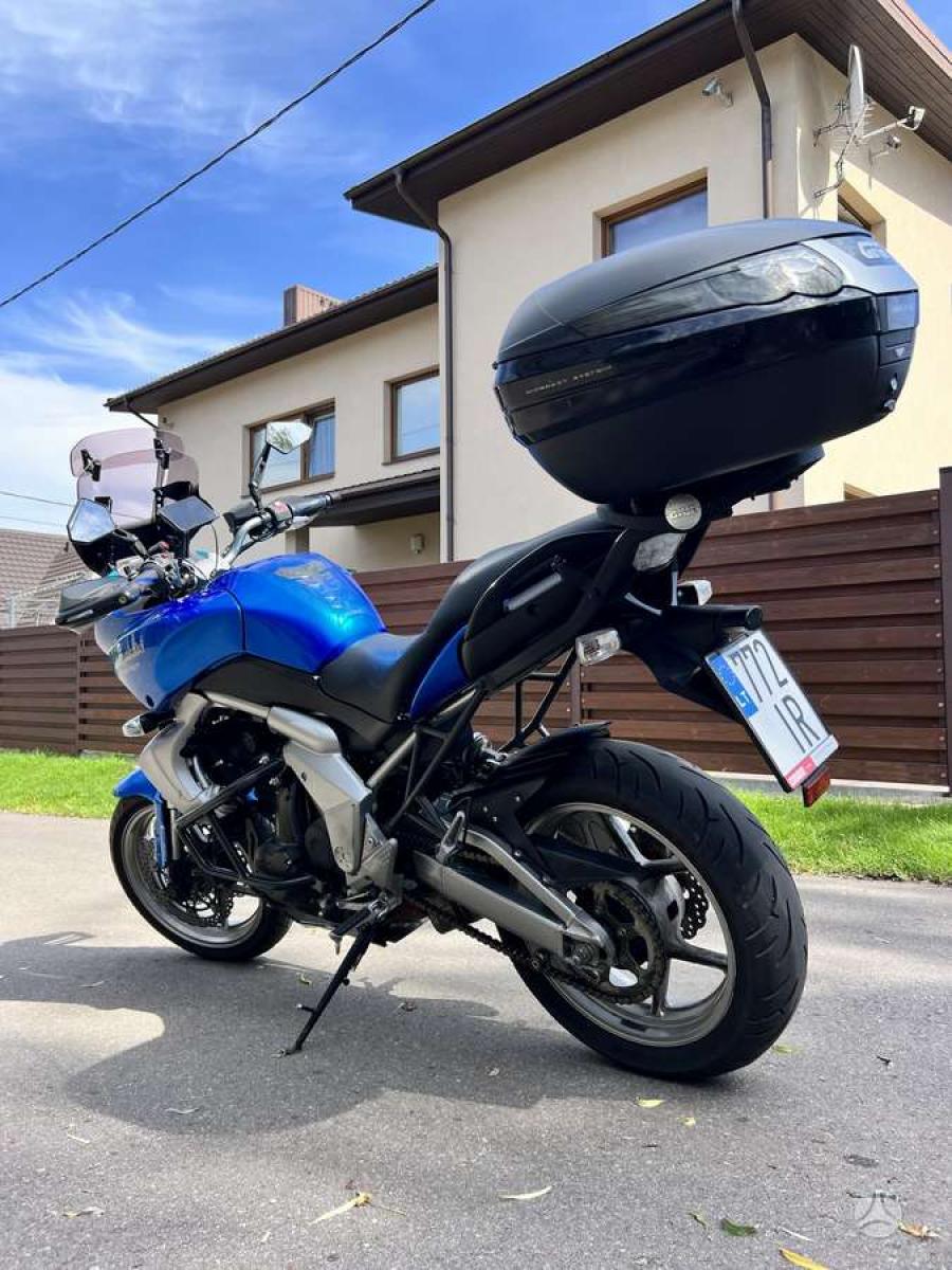 Blue Kawasaki Versys 2008 in Vilnius, with an engine capacity of 0.65 L and mileage of 82 thousand km for 2800 €, photo 12 on AUTOMOTO.COM.LV