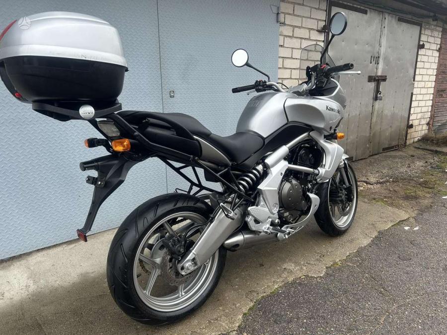 Grey Kawasaki Versys 2007 in Birstonas, with an engine capacity of 0.65 L and mileage of 45 thousand km for 2999 €, photo 7 on AUTOMOTO.COM.LV
