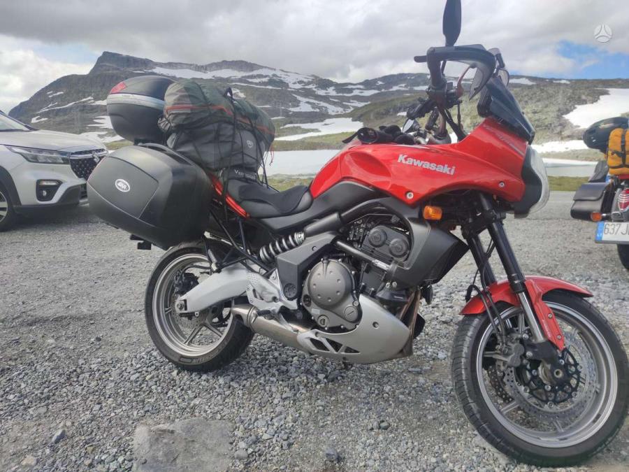 Orange Kawasaki Versys 2008 in Vilnius, with an engine capacity of 0.65 L and mileage of 54 thousand km for 3450 €, photo 5 on AUTOMOTO.COM.LV