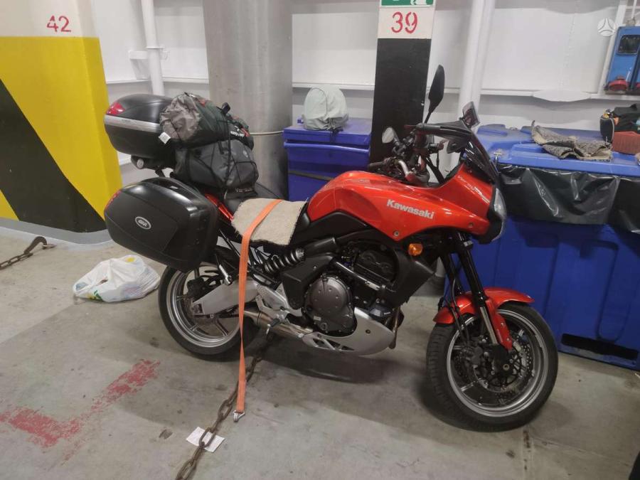 Orange Kawasaki Versys 2008 in Vilnius, with an engine capacity of 0.65 L and mileage of 54 thousand km for 3450 €, photo 6 on AUTOMOTO.COM.LV