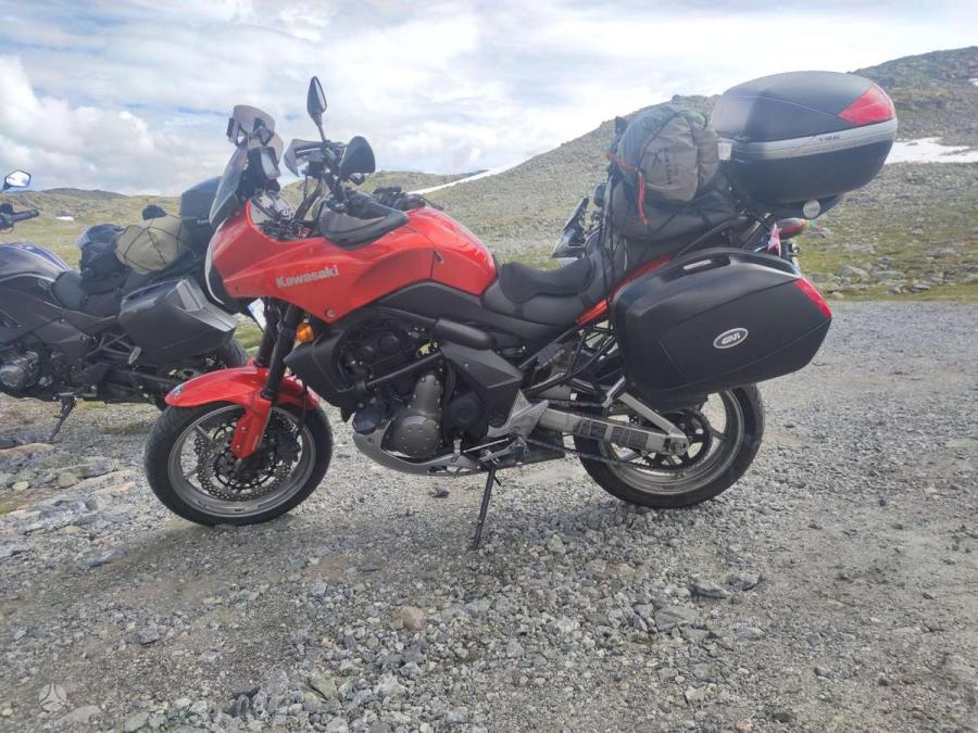 Orange Kawasaki Versys 2008 in Vilnius, with an engine capacity of 0.65 L and mileage of 54 thousand km for 3450 €, photo 8 on AUTOMOTO.COM.LV