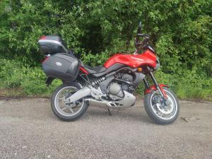 Orange Kawasaki Versys 2008 in Vilnius, with an engine capacity of 0.65 L and mileage of 54 thousand km for 3450 €, photo 9 on AUTOMOTO.COM.LV