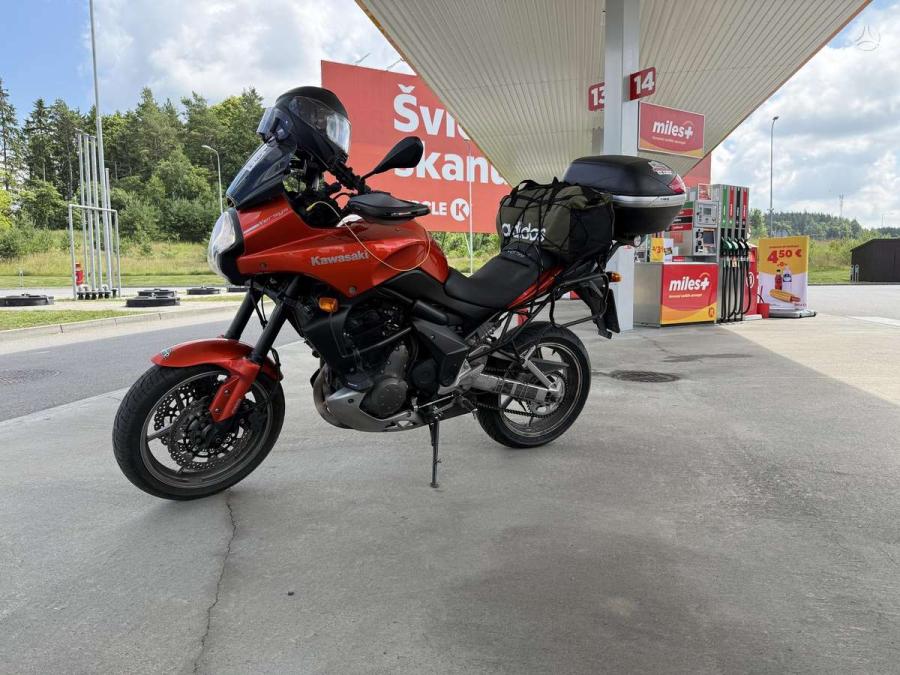 Orange Kawasaki Versys 2008 in Vilnius, with an engine capacity of 0.65 L and mileage of 54 thousand km for 3450 €, photo 11 on AUTOMOTO.COM.LV