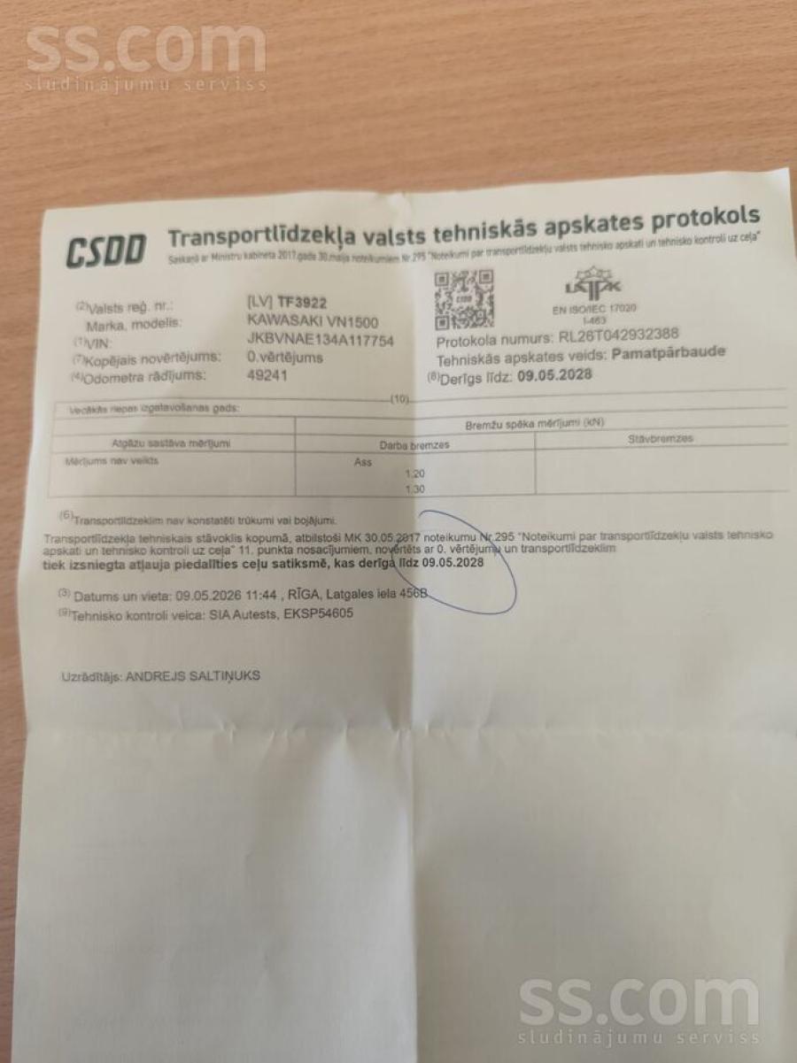 Kawasaki VN 1500 2005 Rīga, ar dzinēja tilpumu 1.50 L un nobraukumu 0 tūkst. km par 4500 €, foto 7 vietnē AUTOMOTO.COM.LV
