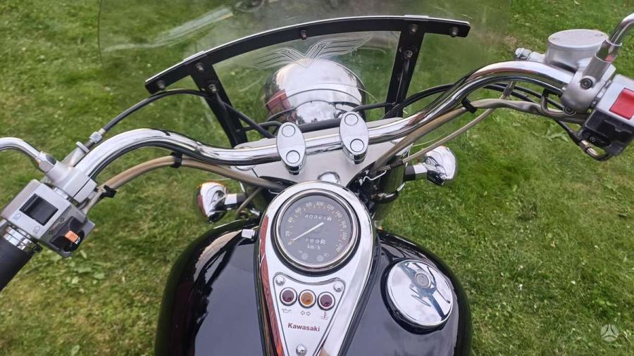 Black Kawasaki VN 1996 in Kaunas, with an engine capacity of 0.80 L and mileage of 40 thousand km for 2750 €, photo 14 on AUTOMOTO.COM.LV