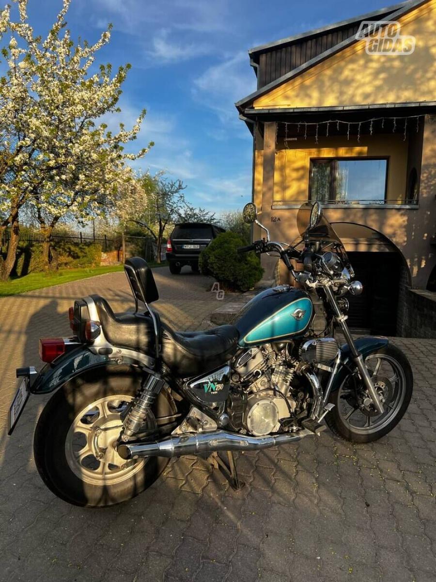 Green Kawasaki VN 1994 in Vilnius, with an engine capacity of 0.75 L and mileage of 0 thousand km for 2450 €, photo 3 on AUTOMOTO.COM.LV