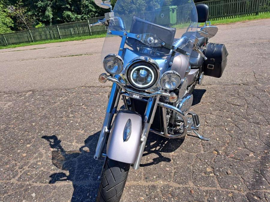 Grey Kawasaki VN 2003 in Kaunas, with an engine capacity of 1.60 L and mileage of 28 thousand km for 4400 €, photo 9 on AUTOMOTO.COM.LV