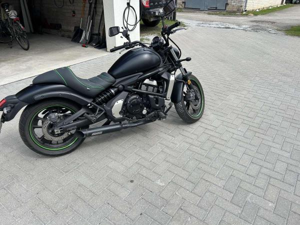 Black Kawasaki Vulcan 2015 in Rokiskis, with an engine capacity of 0.65 L and mileage of 7 thousand km for 5000 €, photo 1 on AUTOMOTO.COM.LV