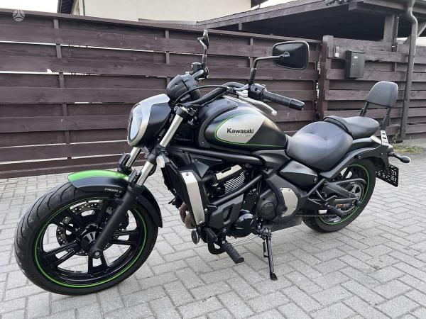 Black Kawasaki Vulcan 2016 in Vilnius, with an engine capacity of 0.65 L and mileage of 22 thousand km for 5150 €, photo 2 on AUTOMOTO.COM.LV