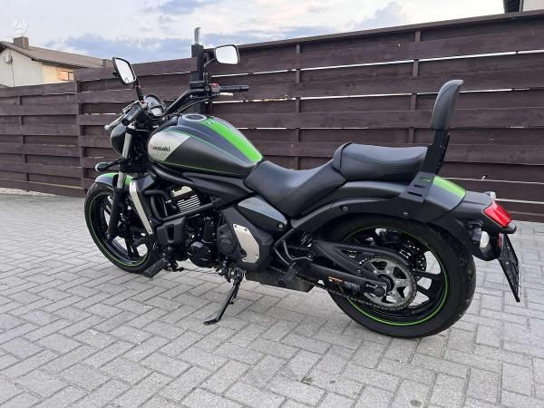 Black Kawasaki Vulcan 2016 in Vilnius, with an engine capacity of 0.65 L and mileage of 22 thousand km for 5150 €, photo 5 on AUTOMOTO.COM.LV