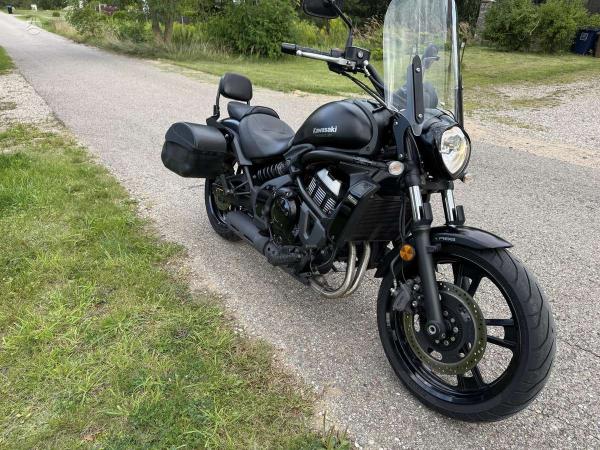 Black Kawasaki Vulcan 2021 in Vilnius, with an engine capacity of 0.65 L and mileage of 62 thousand km for 4600 €, photo 11 on AUTOMOTO.COM.LV