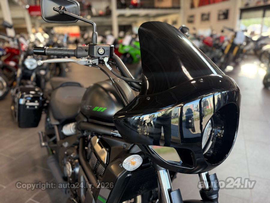 Black Kawasaki Vulcan S 2025 in Tallinn, with an engine capacity of 0.65 L and mileage of 5 thousand km for 6990 €, photo 9 on AUTOMOTO.COM.LV