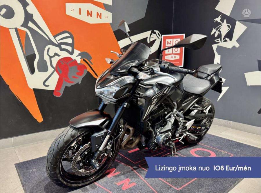 Black Kawasaki Z 2017 in Vilnius, with an engine capacity of 0.90 L and mileage of 14 thousand km for 5199 €, photo 1 on AUTOMOTO.COM.LV