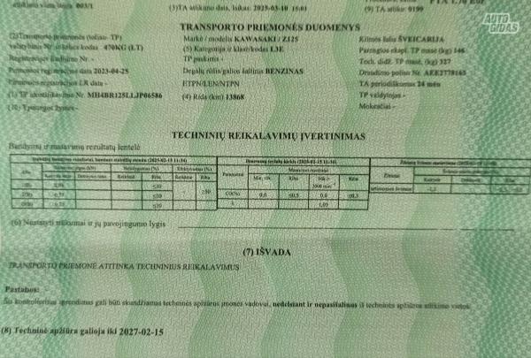 Melns Kawasaki Z 2023 Viļņa, ar dzinēja tilpumu 0.13 L un nobraukumu 16 tūkst. km par 2750 €, foto 7 vietnē AUTOMOTO.COM.LV