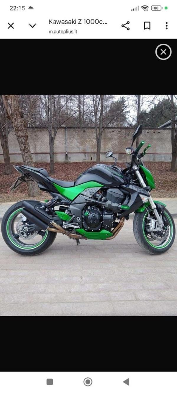 Kawasaki Z 2009 Varėna, ar dzinēja tilpumu 1.00 L un nobraukumu 25 tūkst. km par 4200 €, foto 4 vietnē AUTOMOTO.COM.LV