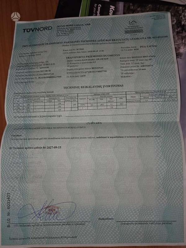 Kawasaki Z 2017 Ignalina, ar dzinēja tilpumu 0.65 L un nobraukumu 12 tūkst. km par 3700 €, foto 5 vietnē AUTOMOTO.COM.LV
