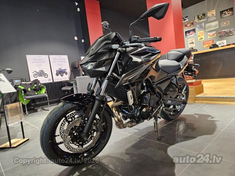 Melns Kawasaki Z650 2026 Tallina, ar dzinēja tilpumu 0.65 L un nobraukumu 1 tūkst. km par 7890 €, foto 2 vietnē AUTOMOTO.COM.LV