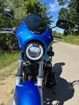 Blue Kawasaki ZR 1999 in Marijampole, with an engine capacity of 0.74 L and mileage of 66 thousand km for 1500 €, photo 4 on AUTOMOTO.COM.LV