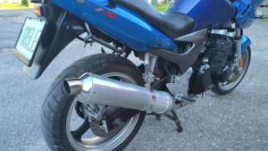 Blue Kawasaki ZR 2004 in Alytus, with an engine capacity of 0.74 L and mileage of 27 thousand km for 1550 €, photo 11 on AUTOMOTO.COM.LV
