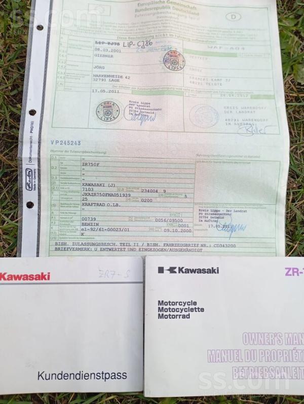Кавасаки ZR 2001 в Екабпилс, объемом двигателя 0.80 л и пробегом 0 тыс. км за 1890 €, фото 9 на AUTOMOTO.COM.LV