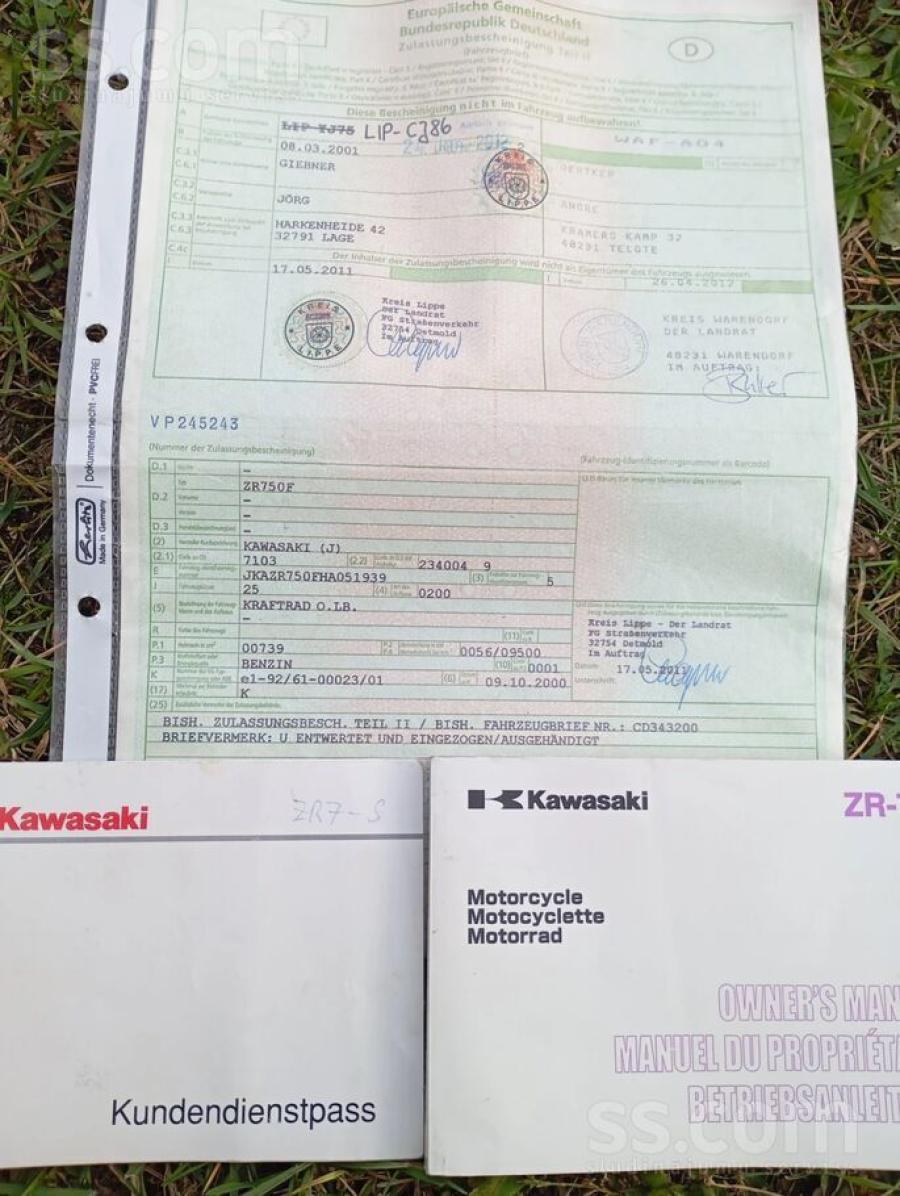 Кавасаки ZR 2001 в Екабпилс, объемом двигателя 0.80 л и пробегом 0 тыс. км за 1890 €, фото 10 на AUTOMOTO.COM.LV