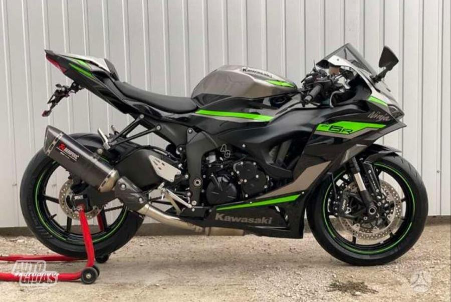 Pelēks Kawasaki Zx-6R 2023 Marijampole, ar dzinēja tilpumu 0.64 L un nobraukumu 4 tūkst. km par 10200 €, foto 6 vietnē AUTOMOTO.COM.LV