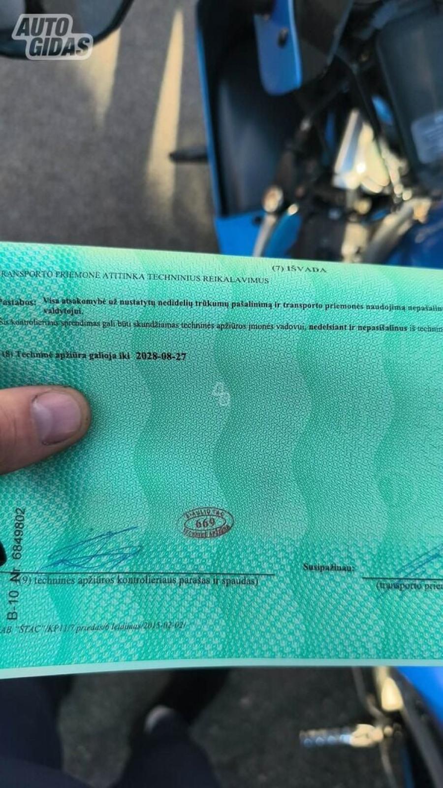 Синий Кавасаки ZX-9R 1999 в Пакруойис, объемом двигателя 0.90 л и пробегом 27 тыс. км за 1300 €, фото 5 на AUTOMOTO.COM.LV