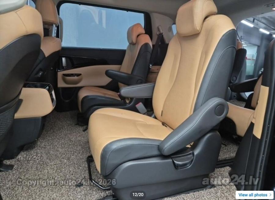 Black Kia Carnival 2023 in Tallinn, with an engine capacity of 2.20 L and mileage of 85 thousand km for 38880 €, photo 13 on AUTOMOTO.COM.LV