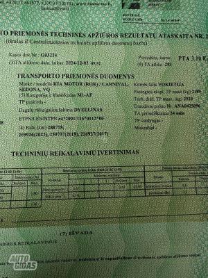 Киа Карнивал 2008 в Каунас, объемом двигателя 2.90 л и пробегом 294 тыс. км за 3300 €, фото 21 на AUTOMOTO.COM.LV