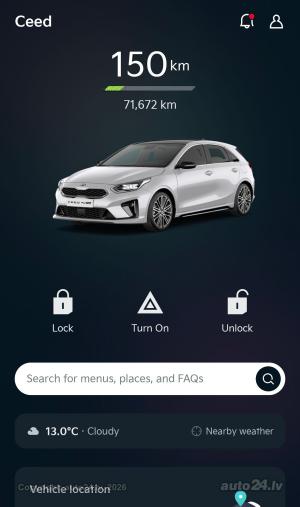 Black Kia Ceed 2021 in Tallinn, with an engine capacity of 1.50 L and mileage of 72 thousand km for 17900 €, photo 19 on AUTOMOTO.COM.LV