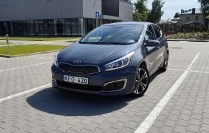 Blue Kia Ceed 2018 in Vilnius, with an engine capacity of 1.60 L and mileage of 185 thousand km for 7500 €, photo  on AUTOMOTO.COM.LV