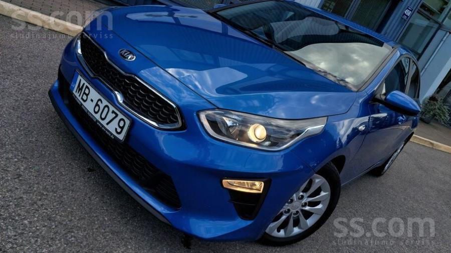 Blue Kia Ceed 2019 in Riga, with an engine capacity of 1.60 L and mileage of 71 thousand km for 8990 €, photo 30 on AUTOMOTO.COM.LV