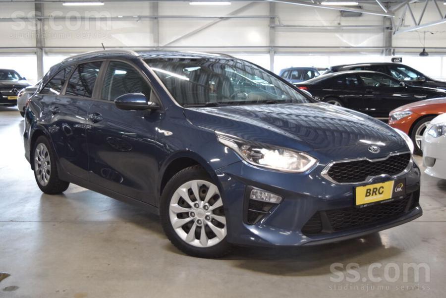 Blue Kia Ceed 2019 in Riga, with an engine capacity of 1.60 L and mileage of 177 thousand km for 8400 €, photo 1 on AUTOMOTO.COM.LV