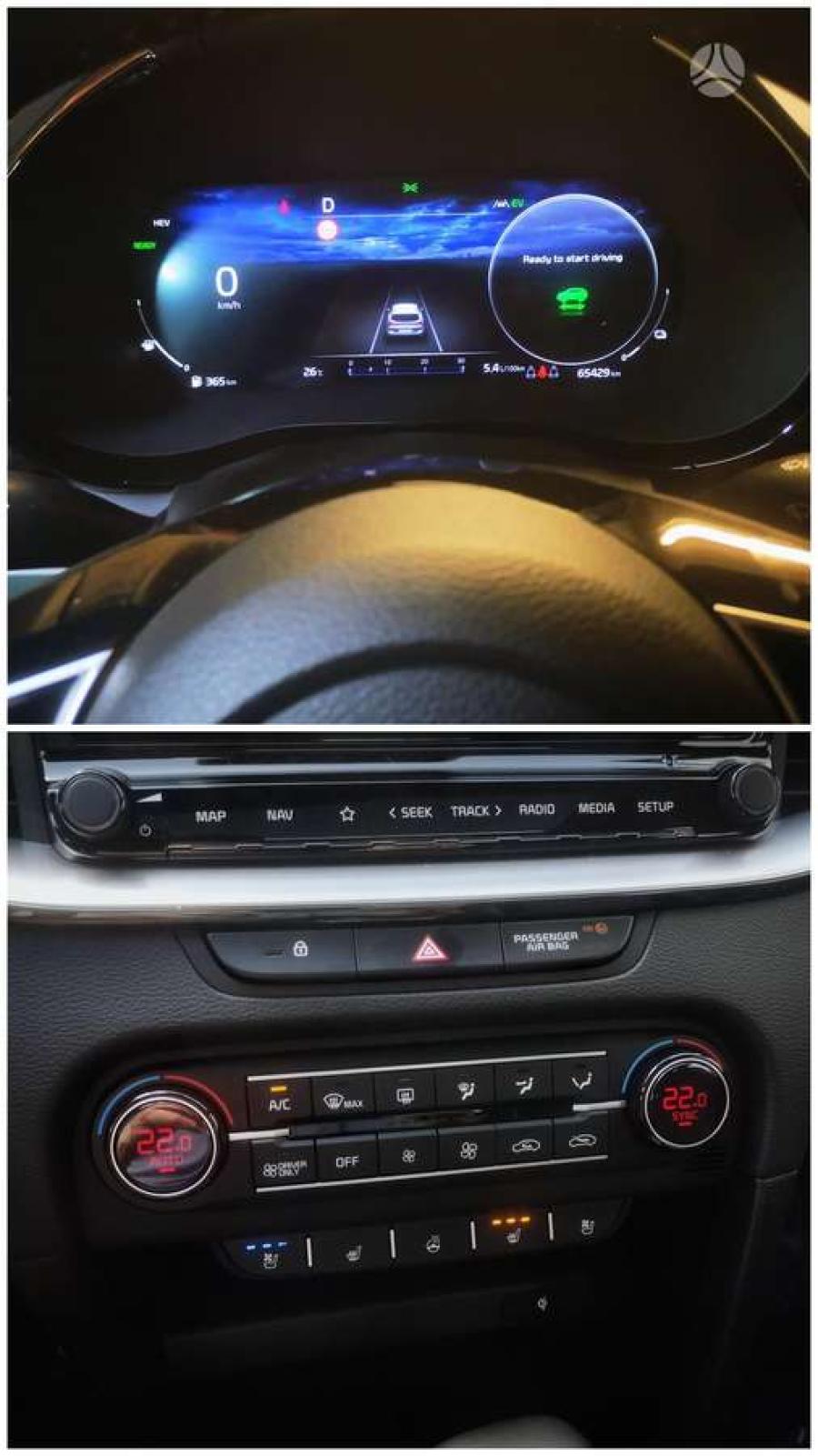 Blue Kia Ceed 2022 in Kaunas, with an engine capacity of 1.58 L and mileage of 65 thousand km for 17450 €, photo 18 on AUTOMOTO.COM.LV