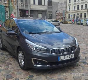 Grey Kia Ceed 2018 in Riga, with an engine capacity of 1.60 L and mileage of 186 thousand km for 6499 €, photo  on AUTOMOTO.COM.LV