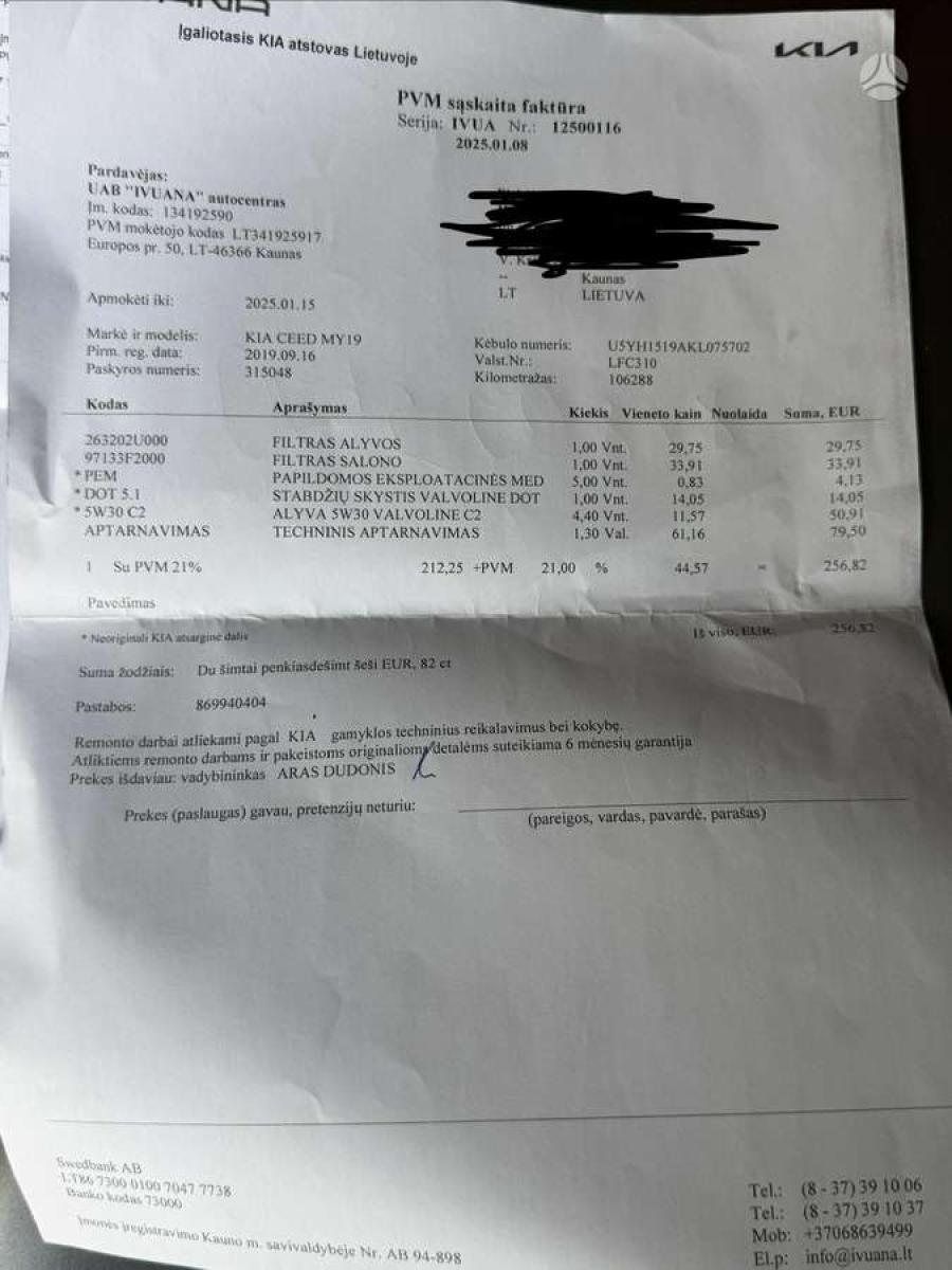 Pelēks Kia Ceed 2019 Kauņa, ar dzinēja tilpumu 1.60 L un nobraukumu 147 tūkst. km par 10500 €, foto 25 vietnē AUTOMOTO.COM.LV