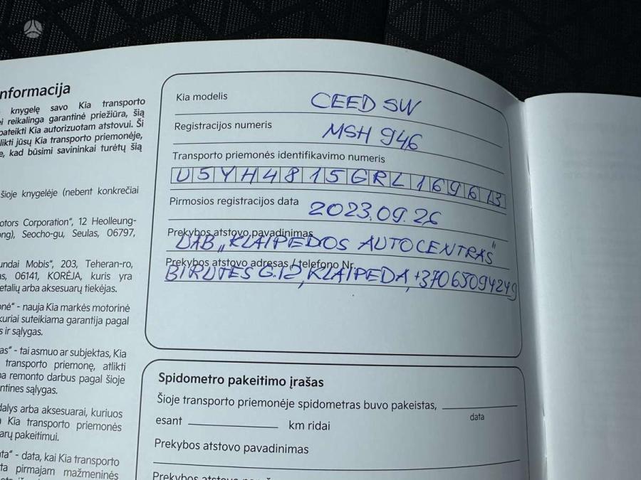 Серый Киа Сид 2023 в Вильнюс, объемом двигателя 1.50 л и пробегом 80 тыс. км за 16500 €, фото 27 на AUTOMOTO.COM.LV