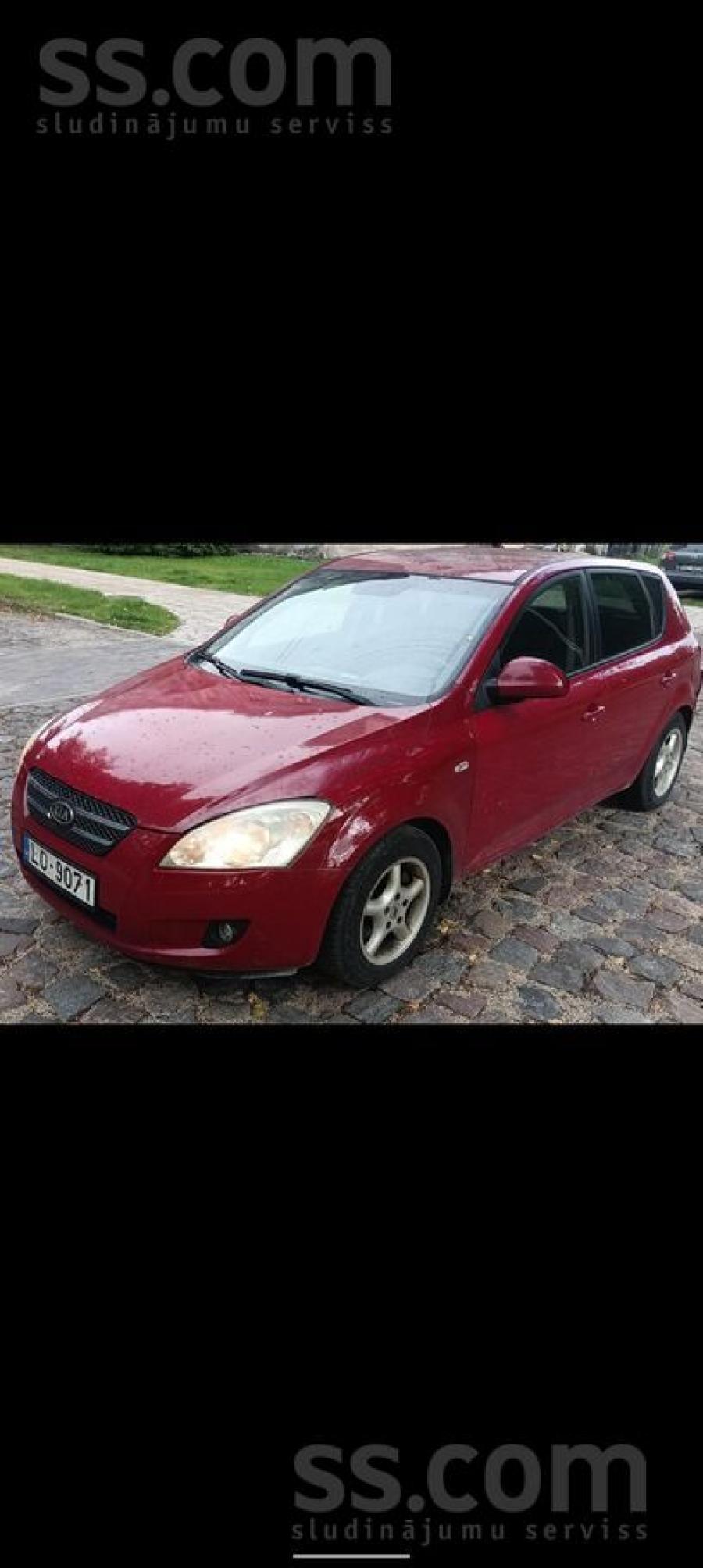 Red Kia Ceed 2007 in Riga, with an engine capacity of 1.40 L and mileage of 0 thousand km for 550 €, photo 1 on AUTOMOTO.COM.LV