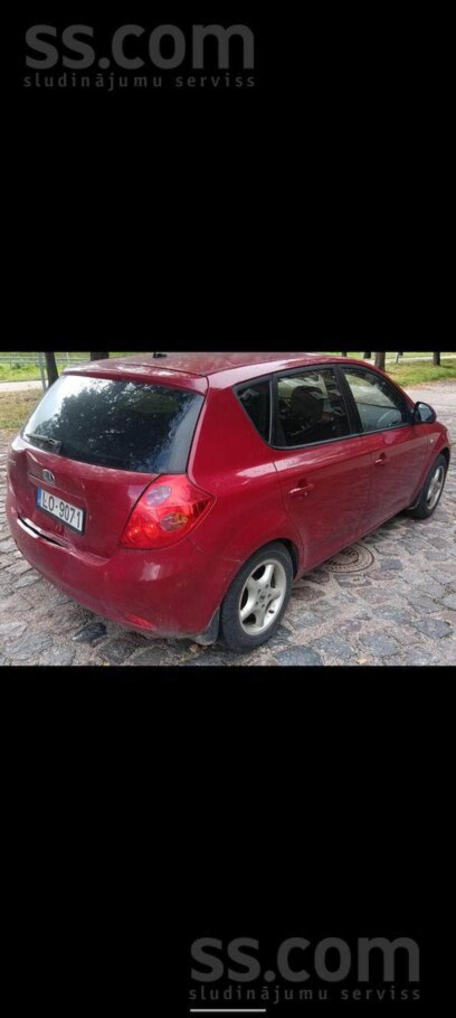 Red Kia Ceed 2007 in Riga, with an engine capacity of 1.40 L and mileage of 0 thousand km for 550 €, photo 4 on AUTOMOTO.COM.LV
