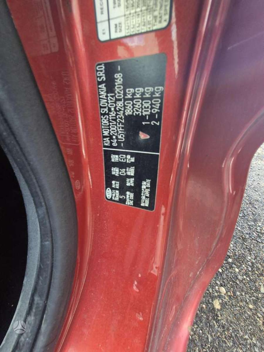 Sarkans Kia Ceed 2008 Kauņa, ar dzinēja tilpumu 1.58 L un nobraukumu 296 tūkst. km par 1495 €, foto 13 vietnē AUTOMOTO.COM.LV