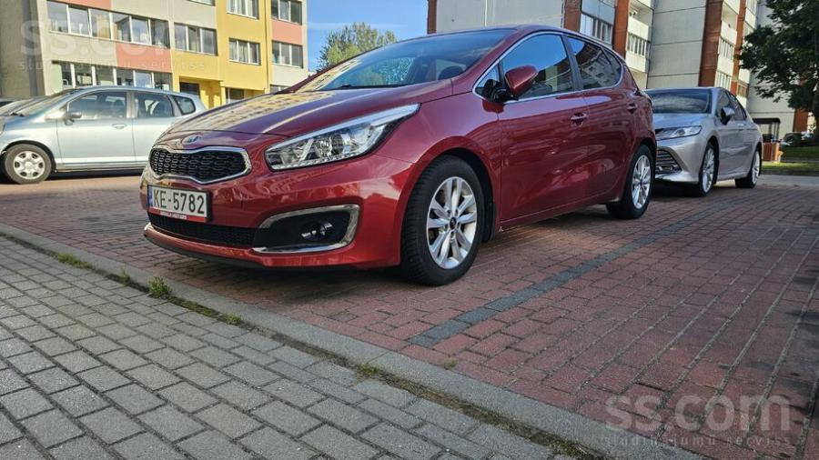 Sarkans Kia Ceed 2015 Liepāja, ar dzinēja tilpumu 1.60 L un nobraukumu 99 tūkst. km par 6800 €, foto 7 vietnē AUTOMOTO.COM.LV